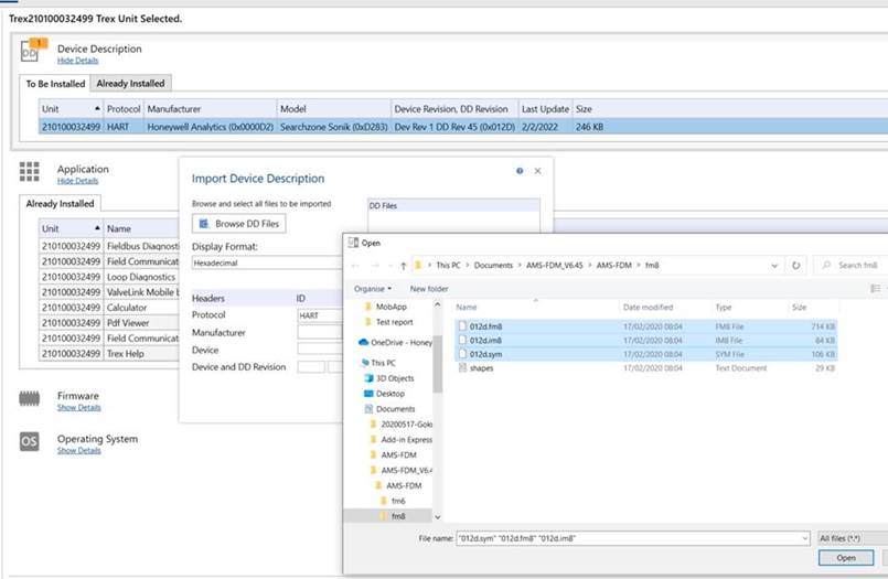 How to connect a Searchzone Sonik to a TREX HART communication device.