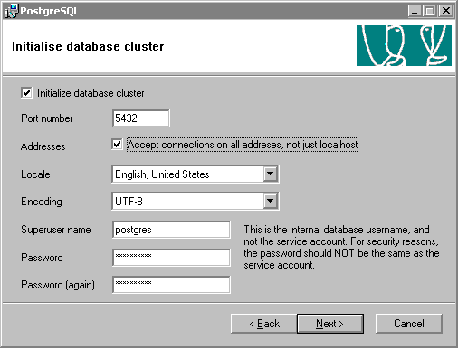How to do and Advanced Install of PostgreSQL?