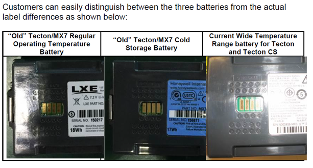 MX7 and Tecton MX7T Batteries