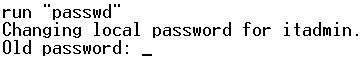 How to change the the default password for the user, admin or itadmin ...