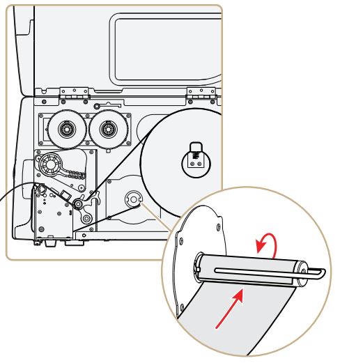 How to setup the labels to use peel-off on PD4X Series