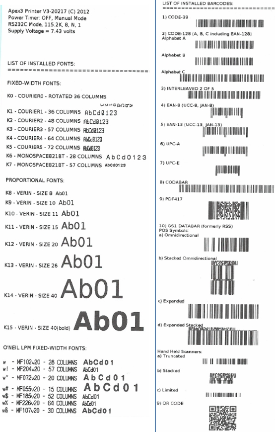 APEX - How to print the Internal Test / Configuration report