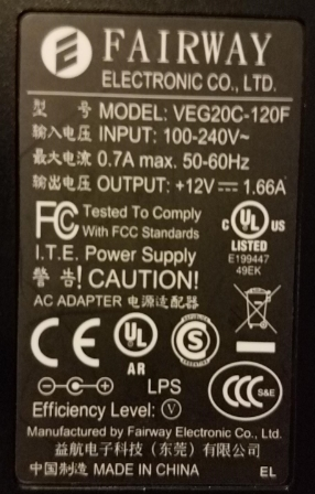 MicroFlash 4te - Power Supply specifications