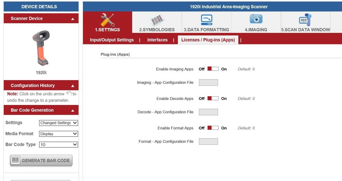 ISO15434 syntax compliance error while trying to scan Datamatrix codes with 1920 Scanner