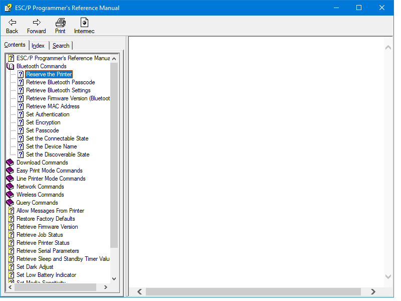When I open a download documentation in chm file format, it opens but ...