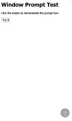 Is javascript window.prompt supported with Windows Mobile Browsers?