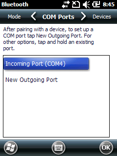 How to enable incoming Bluetooth connection on Windows Mobile