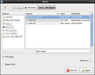 Wordpad files do not show correctly on PC