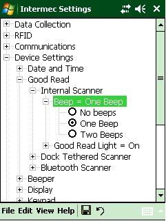 How to enable / disable Good Read Beep on a Mobile Computer?