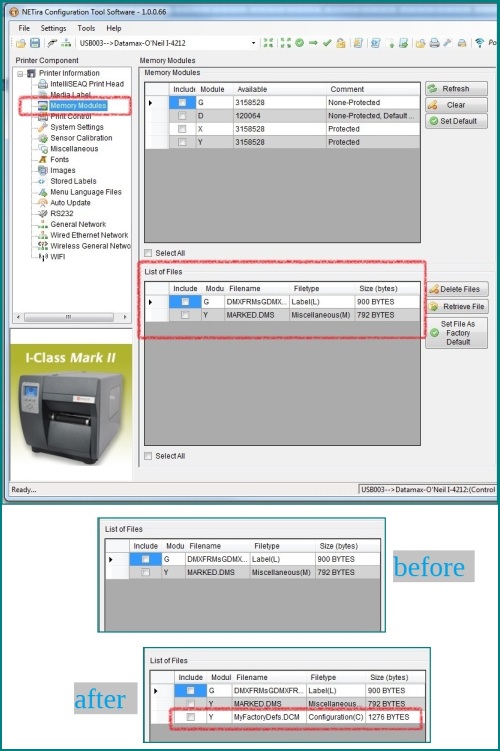 User defined Default Settings upon Factory Reset in NETira