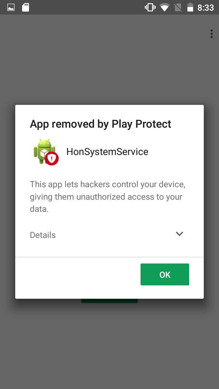 Google Play Protect detects some Honeywell application as harmful