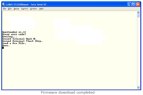 Procedure for APEX2/APEX3 Serial Firmware Upload (via TeraTerm)