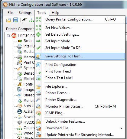 How to set a configuration file as factory default settings for a ...