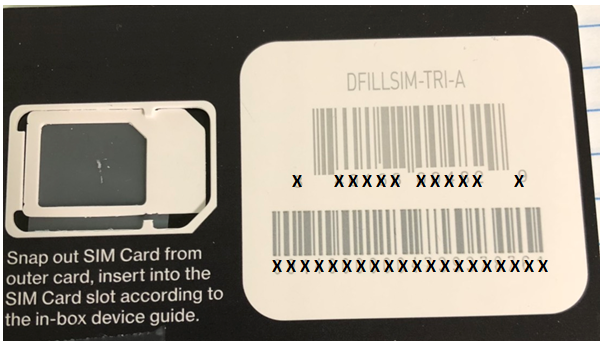 CT60 Verizon 4G 3FF SIM card
