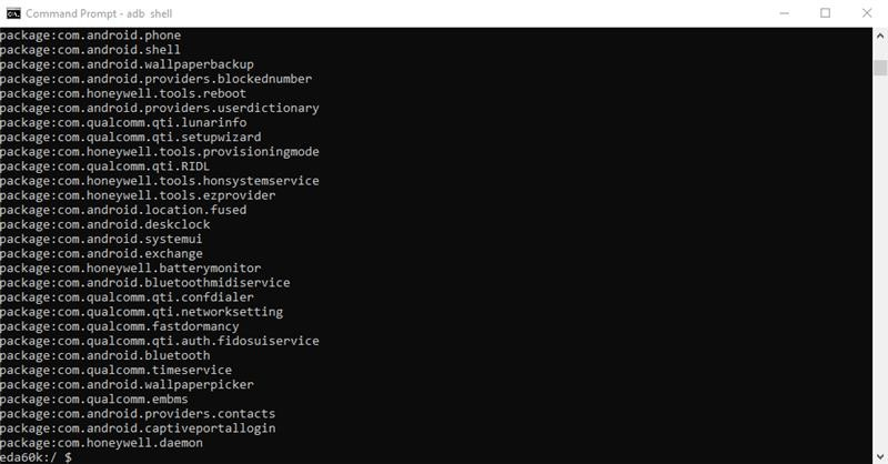 How to get the application name/id using ADB commands
