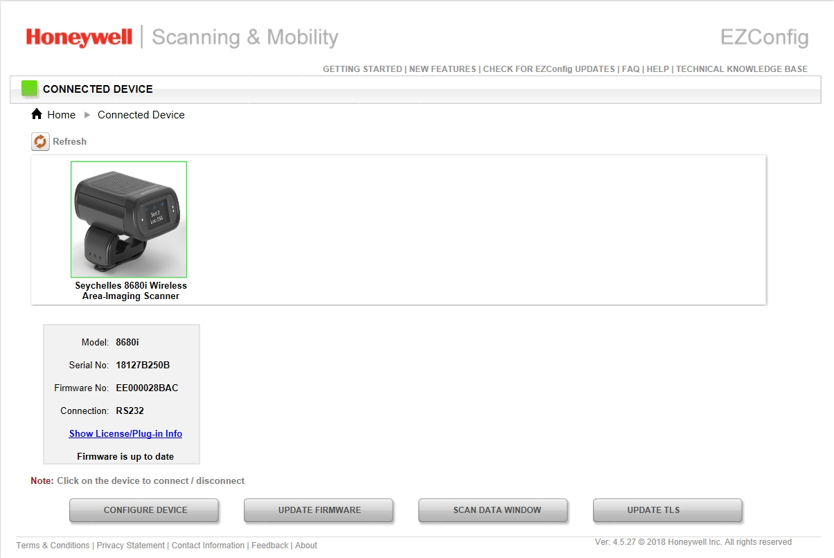 8680i BT/RF Wearable Scanner - Update TLS.