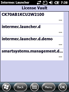 How to know if an Intermec application is licensed