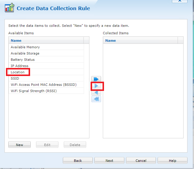 How to configure the Data Collection Rule in SOTI MobiControl