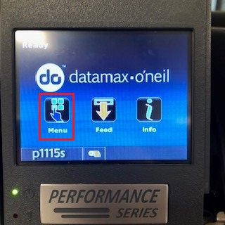 How to print an internal test label from the Performance Series printer