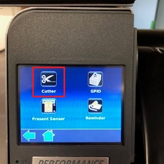 How to enable the cutter on a Performance Series printer