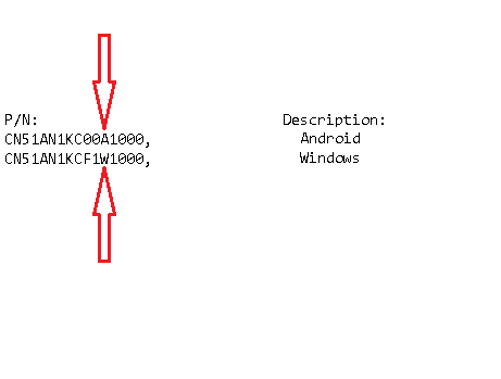 How to identify if a CN51 is WEH or Android?