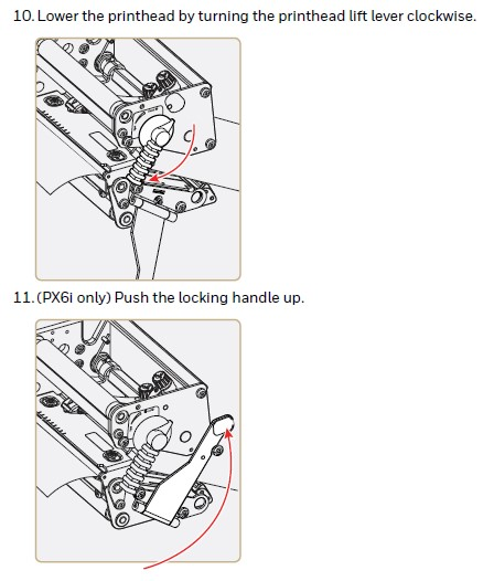 Why printer shows 'Printhead Lift' or 'Head Lifted' error on PX6i