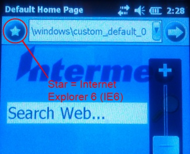 What version of Internet Explorer (IE) is running on the device?