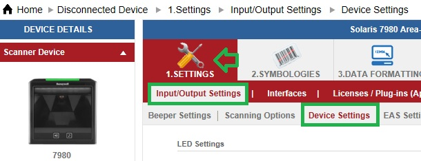Solaris 7980G: How to delay the scanning of a bar code?