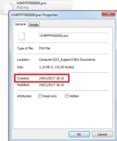 How to find the creation date and time of files?
