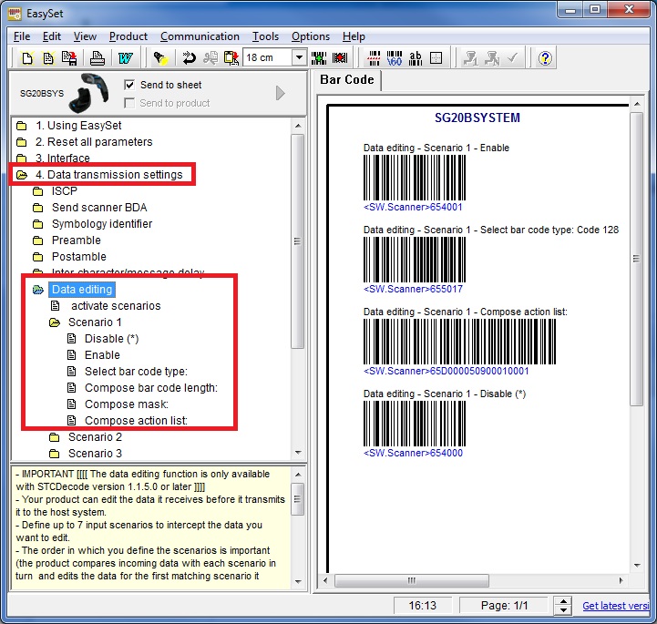 How to create a data edit to remove a final CR embedded on a barcode ...