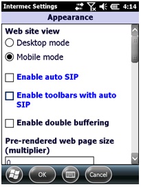 How to disable the virtual keyboard into Intermec HTML5 Browser?