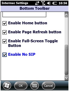 How to disable the virtual keyboard into Intermec HTML5 Browser?