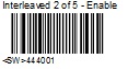How to enable Interleaved 2 of 5 symbology for Intermec Products
