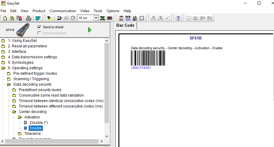 SR61T How to prevent scanning the wrong barcode on a label