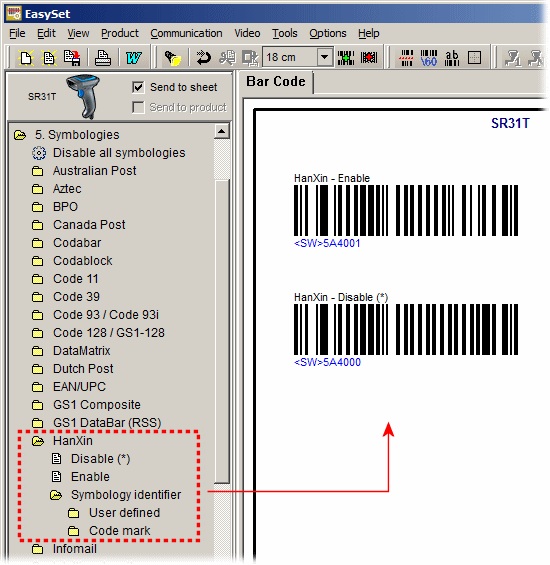 Do Intermec scanners support the Han Xin bar code symbology?