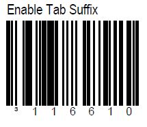 How to enable/disable TAB suffix on HH4x0?