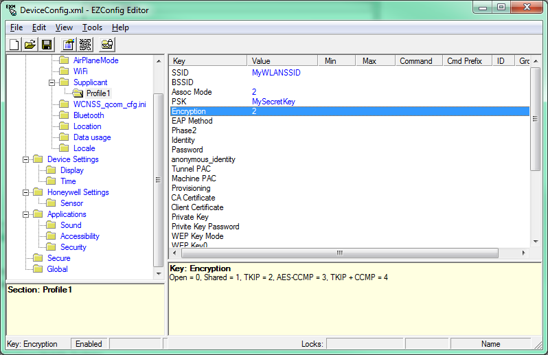 How to encrypt PSK on 'DeviceConfig.xml' file?