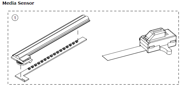 What is the part number for the Kit Media Sensor on H Class Printer Model?