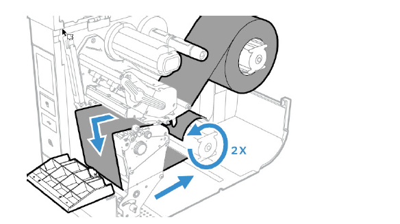 Loading Media for Peel-Off Printing For The PX940 Printer.