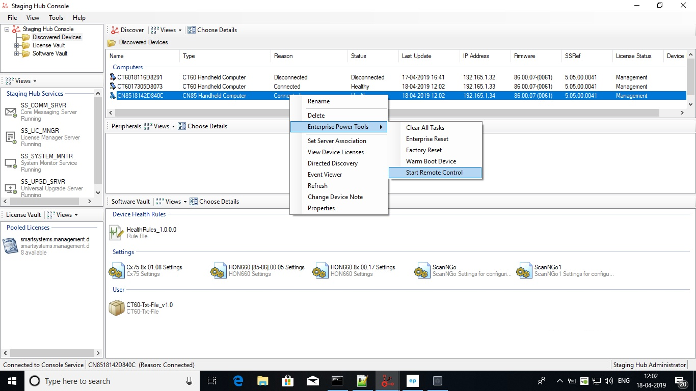 Staging Hub - Remote Viewer / Remote Controller