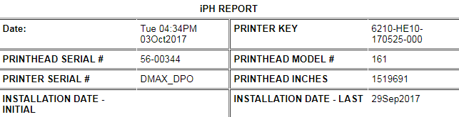 Why printer serial number is shown as DMAX_DPO?