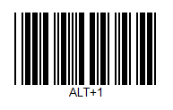 ALT+1 Function Barcode