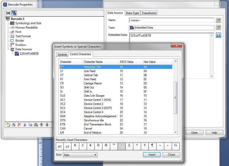 How to add a Horizontal Tab using Bartender