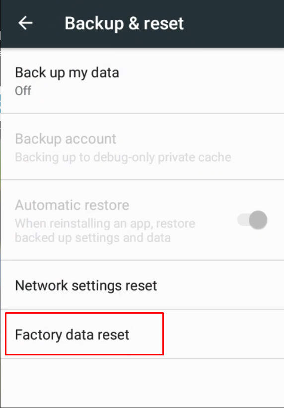 How to factory reset Android 6 and Android 4?