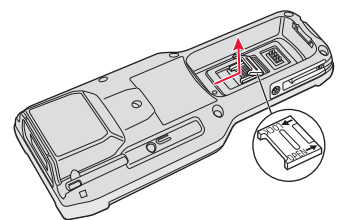 How to install a microSD card on a Honeywell handheld computer?