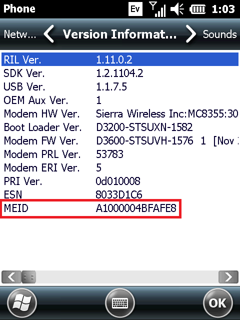 How to find the MEID (Mobile Equipment Identifier) or the IMEI ...