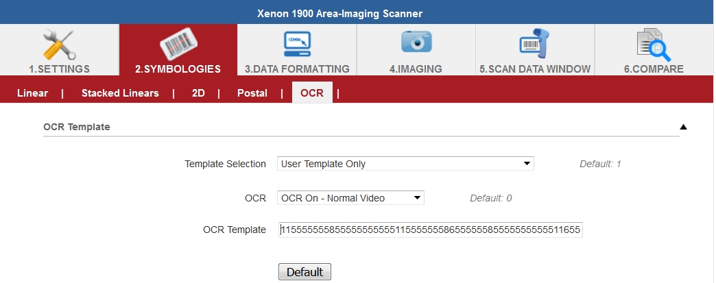 Large custom OCR templates are laborious to input