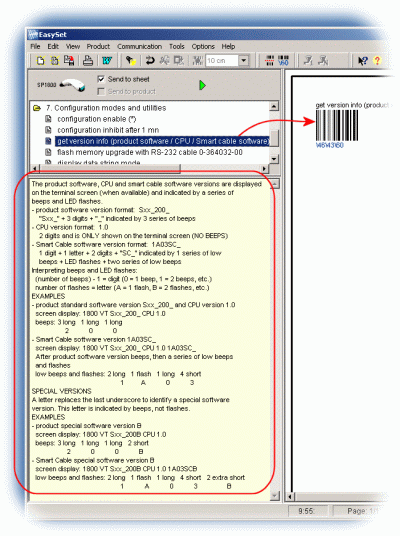 How to read the firmware version from a legacy handheld scanner?