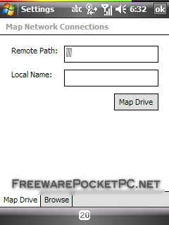 How to map or access a network drive on Intermec WEH devices?