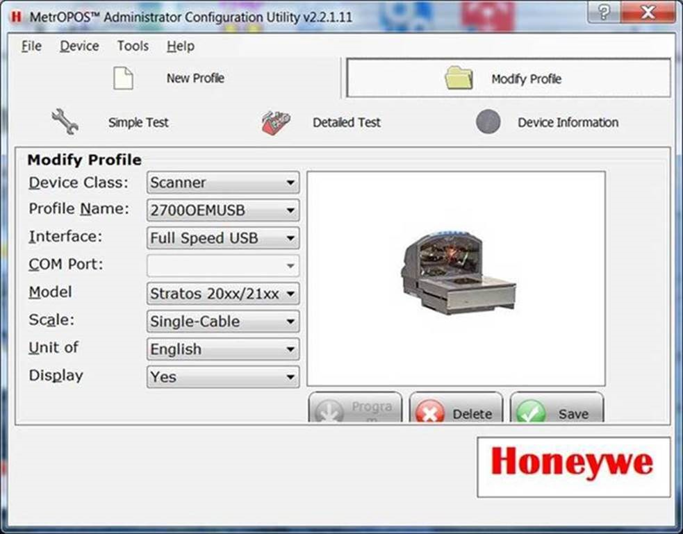 How to configure the Stratos 2700 setup with the ScanPlus POS application